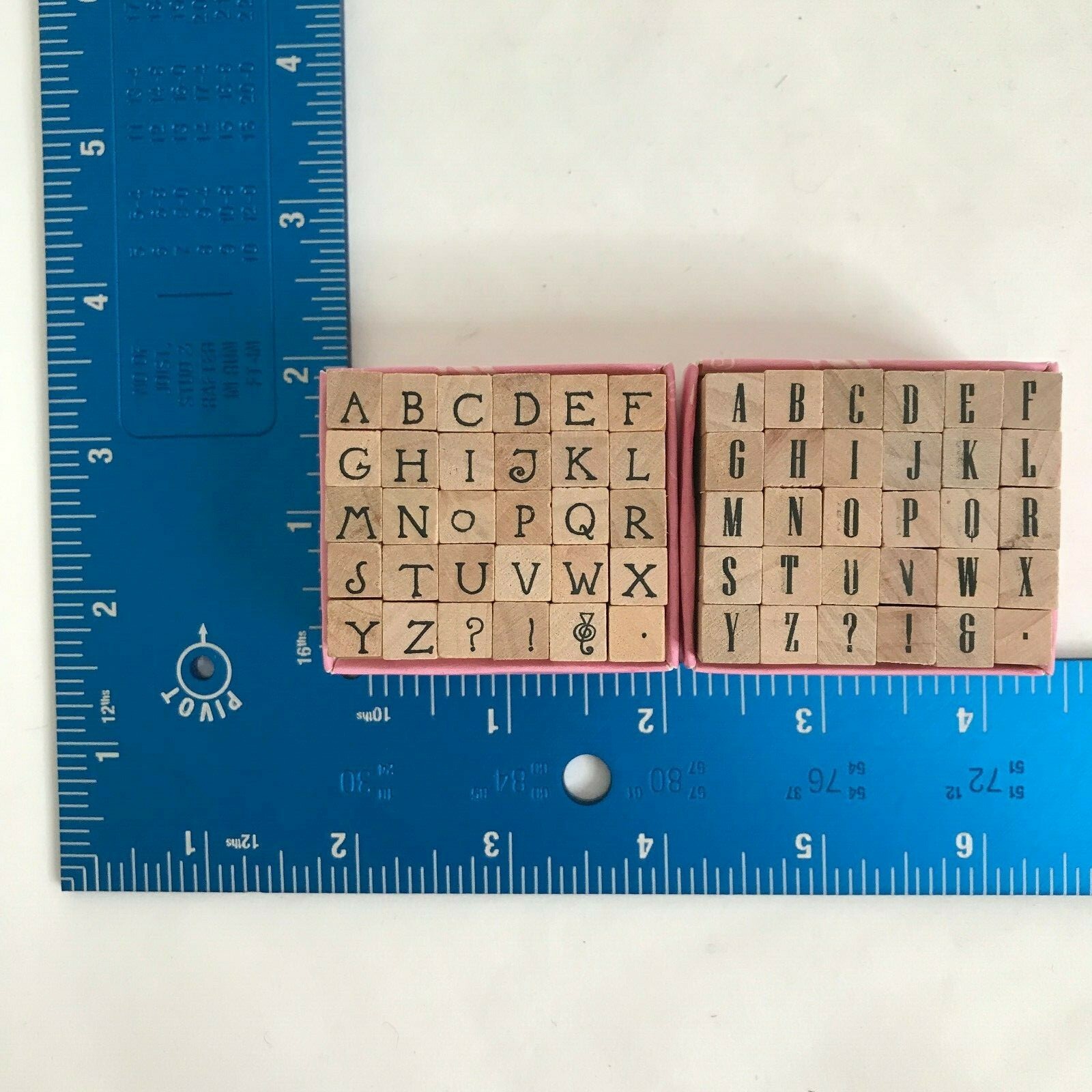 Studio G Alphabet WM Rubber Stamps Series 3, 2 sets 2 fonts 60 piece ...