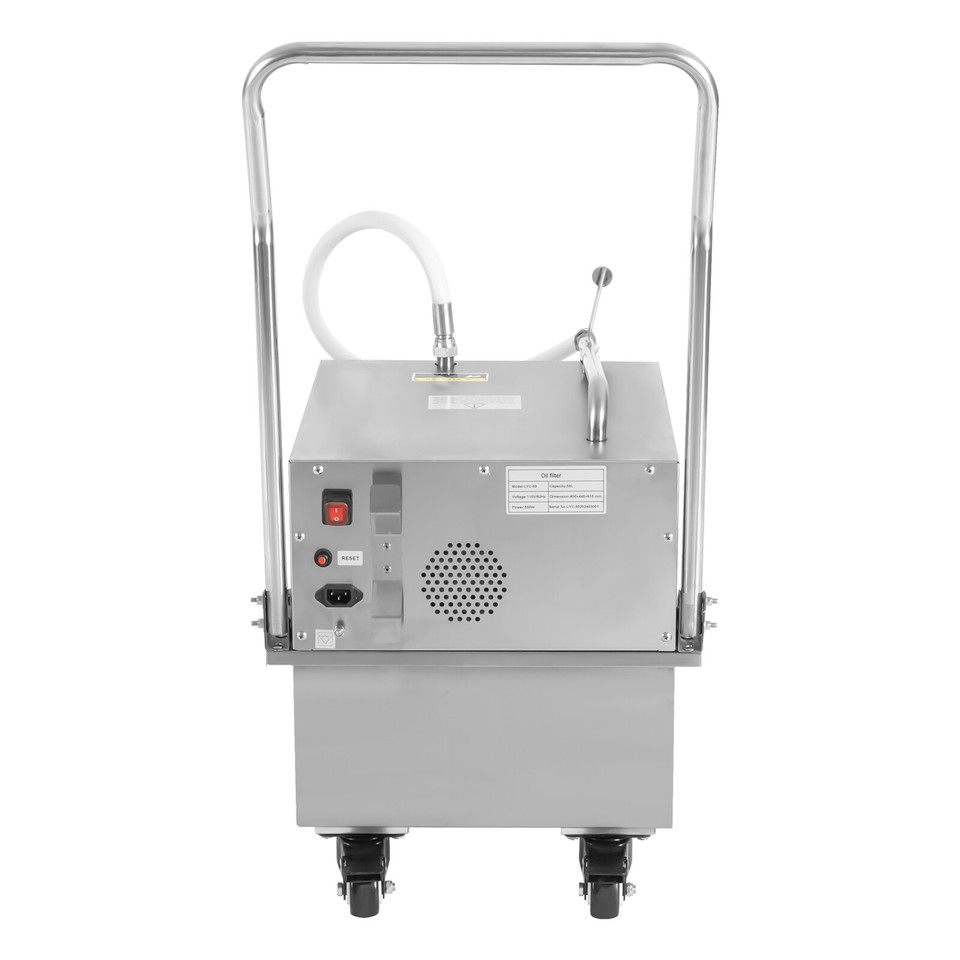 550W Mobile Deep Fryer Filter 55L Commercial Frying Oil Filter System ...