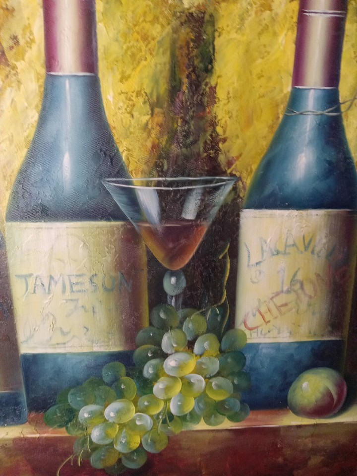 Vintage R. Wilcox Framed Original Oil On Canvas Still Life Painting 24 ...