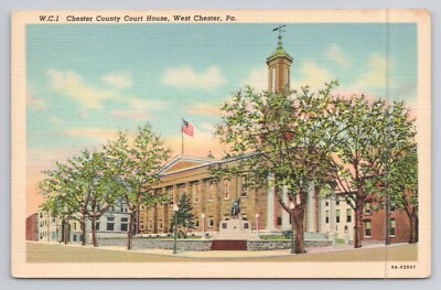 Chester County Court House West Chester Pennsylvania Postcard | eBay
