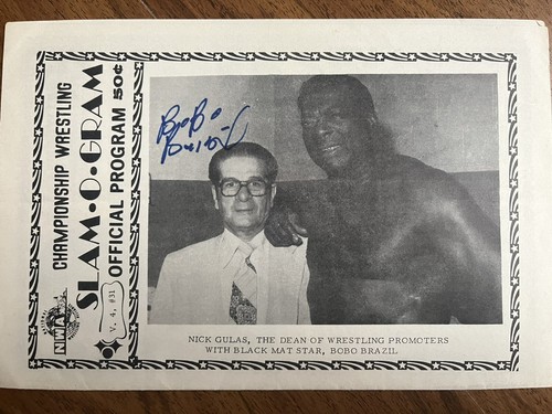 Bobo Brazil - RARE Autograph - NWA WWF WCW WWE AEW | eBay