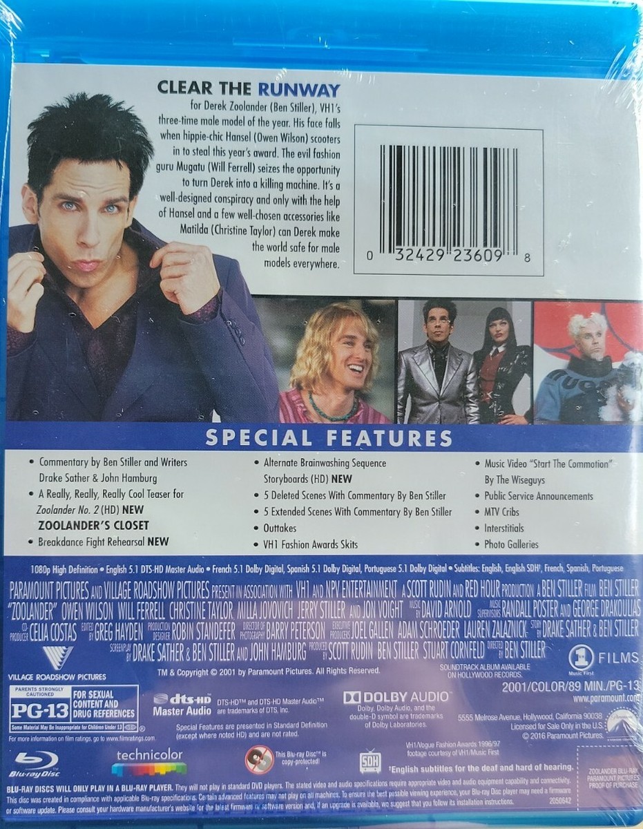 Ben Stiller 2001 Derek Zoolander (Ben Stiller) Zoolander 2001