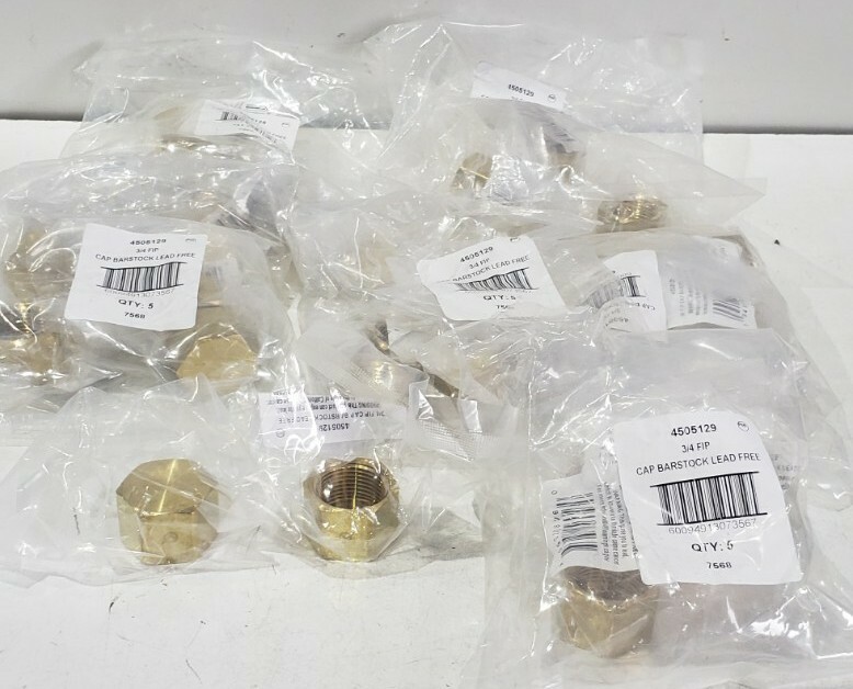 JMF 3/4" Threaded Pipe Brass Hex Cap Lead-Free 150-1200 PSI 3/4 FPT FIP ...