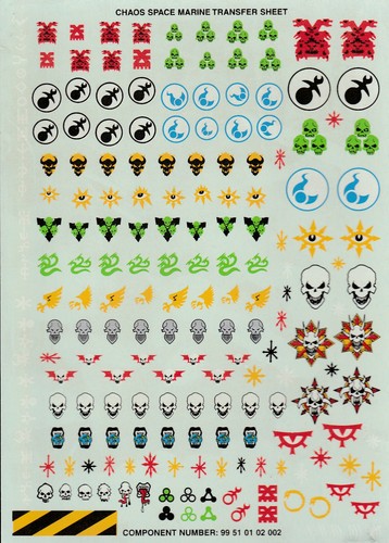 Warhammer 40K Transfer Sheets / Decals ~ YOU CHOOSE ~ Games Workshop ...