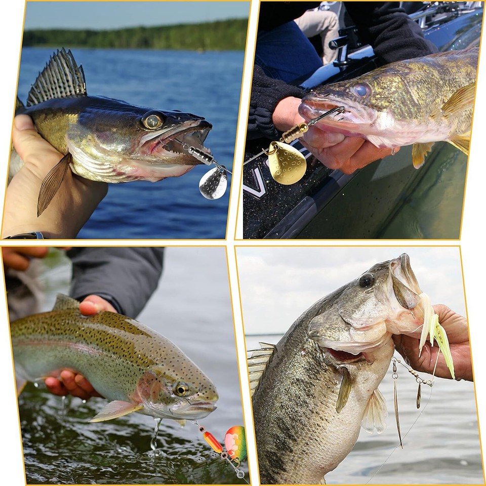 200Pcs Fishing Clevis Easy Spin Brass Spinner Clevis for Lures Making ...