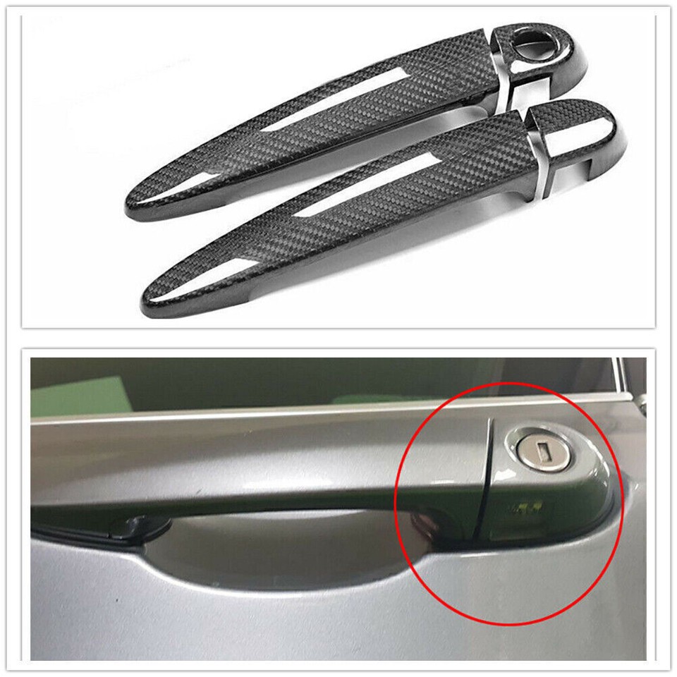 2Pcs Carbon Fiber Door Handle Trim For BMW F22 F23 M235i 235i 228i 220i ...