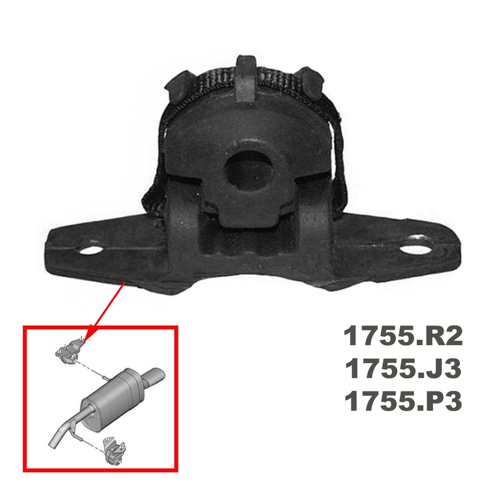 Exhaust Elastic Support Silentblock for 207 208 1007 2008 = 1755P3 ...