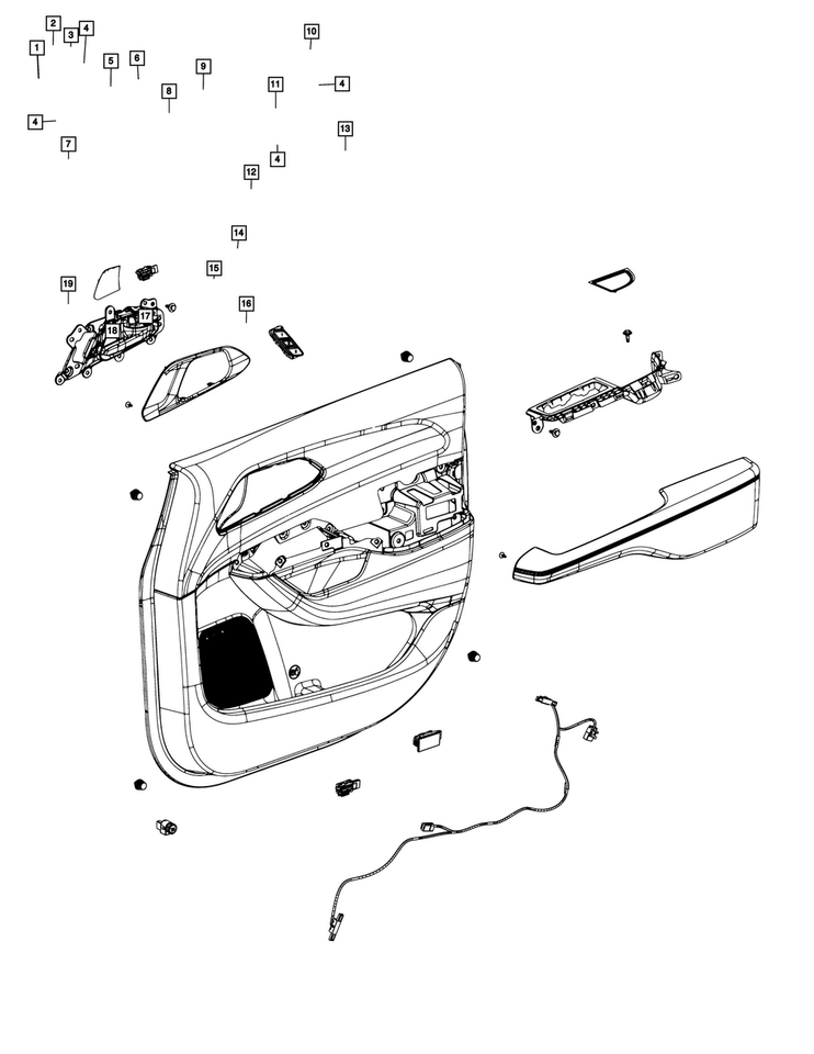 Genuine Mopar Release Handle Bezel Cover Right 5RT72DX9AA | eBay