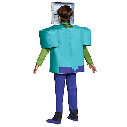 Minecraft Zombie Costume for Kids Large 10 12 Officially Licensed ...