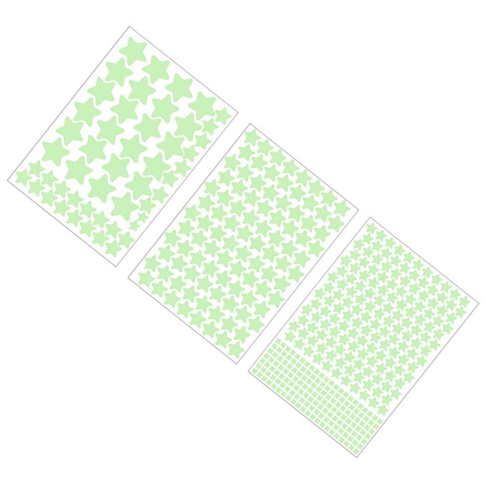 3 Sheets Kids Room Decor Fluorescent Sticker Glow in Dark Wall Stickers ...