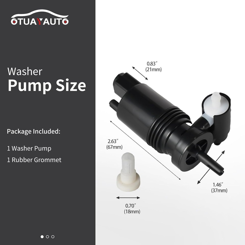 05179153AC Windshield Washer Pump with Replacement for Jeep, Dodge ...