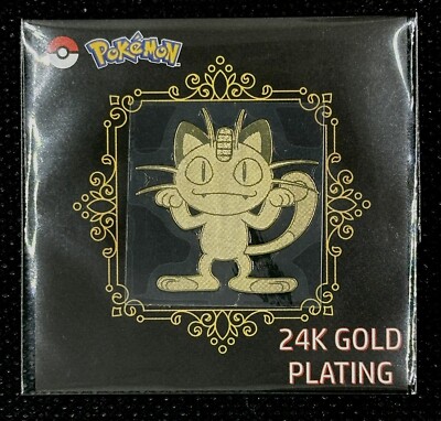 Meowth 24k Gold Plated Sticker Korean Striking Candy Pokemon NM | eBay
