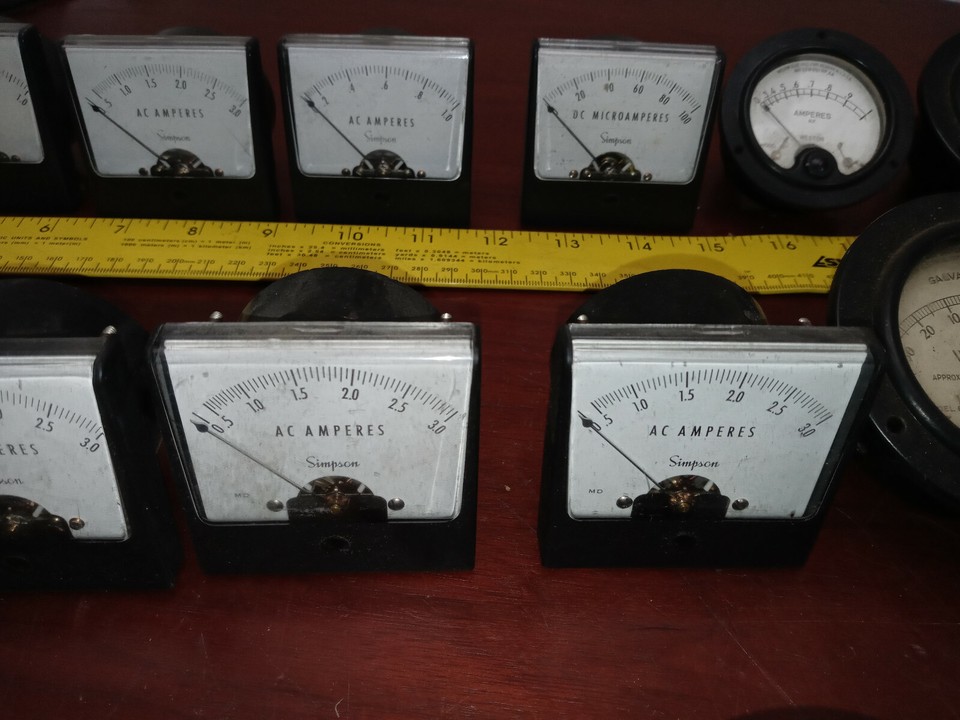 Lot Vintage 1950's Meters Simpson Weston STEAMPUNK 20 Total | eBay