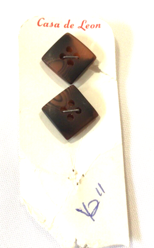 NEW CASA DE LEON BROWN EYE OF THE TIGER SQUARE BUTTONS 1/2" | eBay