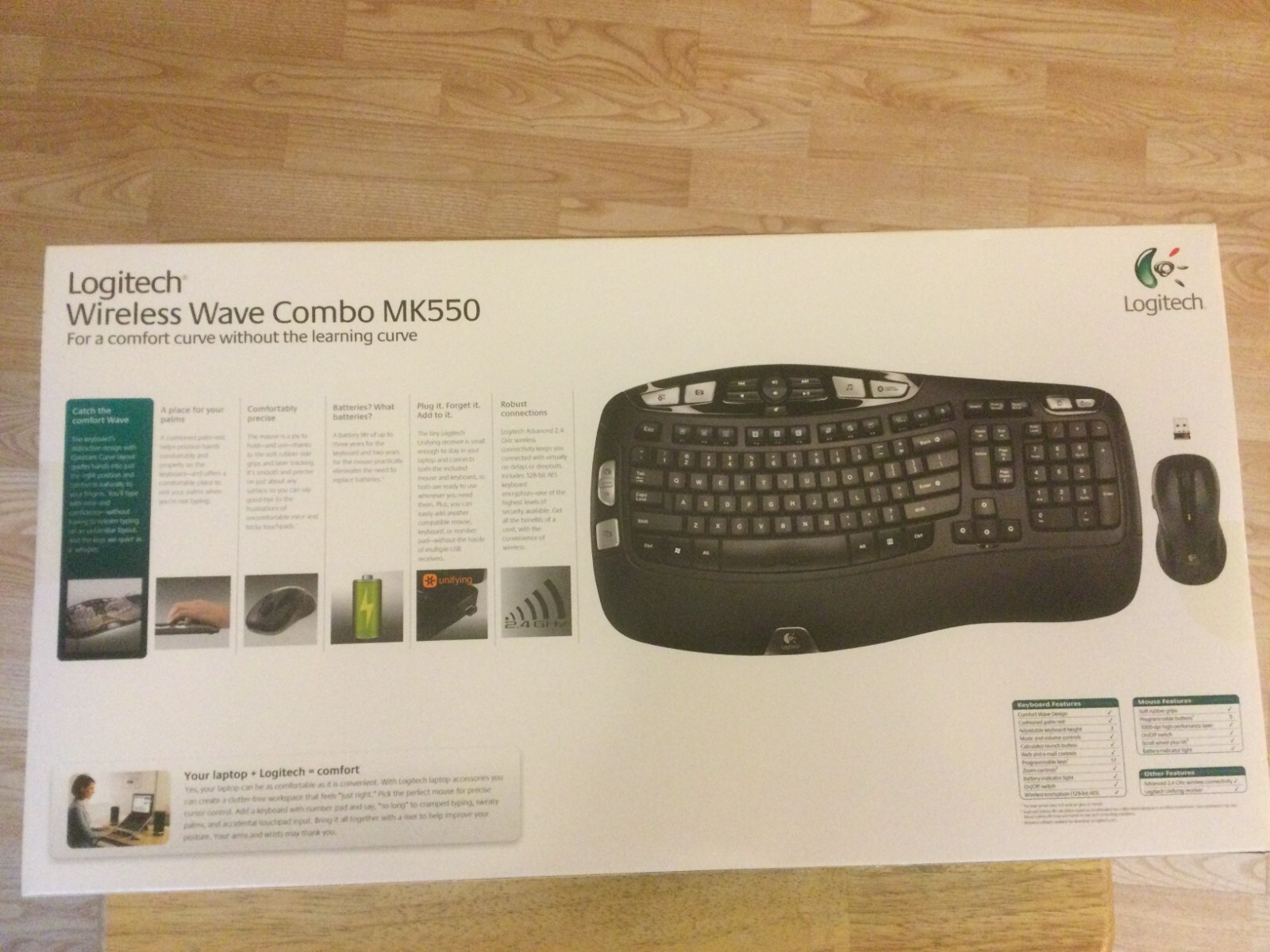 Logitech MK550 (920-002555) Wireless Keyboard and Mouse Combo - Black ...