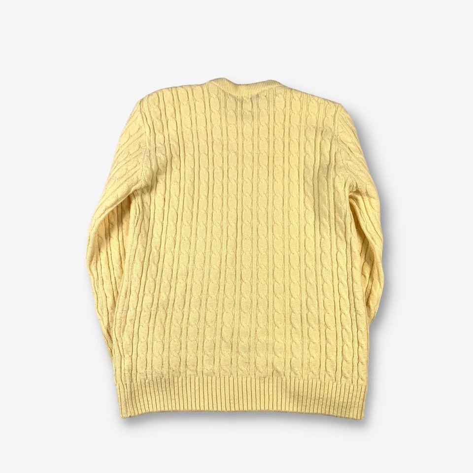 Y2K Insight Cable Knitted Jumper Yellow Small | eBay