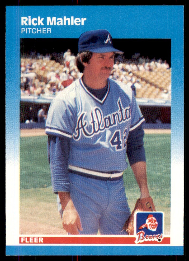 1987 Fleer Rick Mahler . Atlanta Braves #520 | eBay