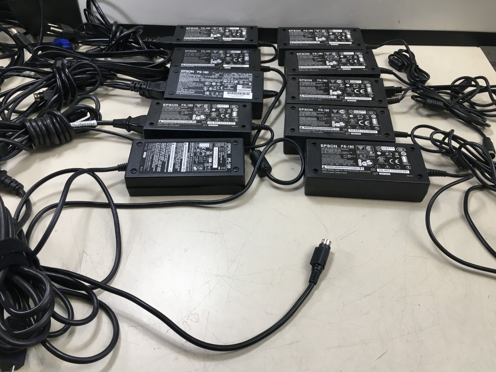 LOT OF 10: EPSON PS-180 AC ADAPTER 3 PIN 24V 2.1A M159A M159B M159D PWR ...