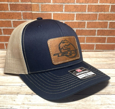 Richardson 112 TRX Leatherette Patch Trucker Hat TRX Hat - Navy/Khaki ...