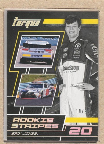 Erik Jones RS9 2017 Torque NASCAR Racing Rookie Stripes Holo Silver 18/ ...
