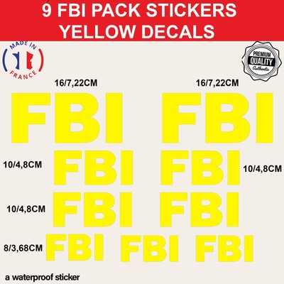 Autocollants Fbi Vinyle Decal Haut Qualité | eBay