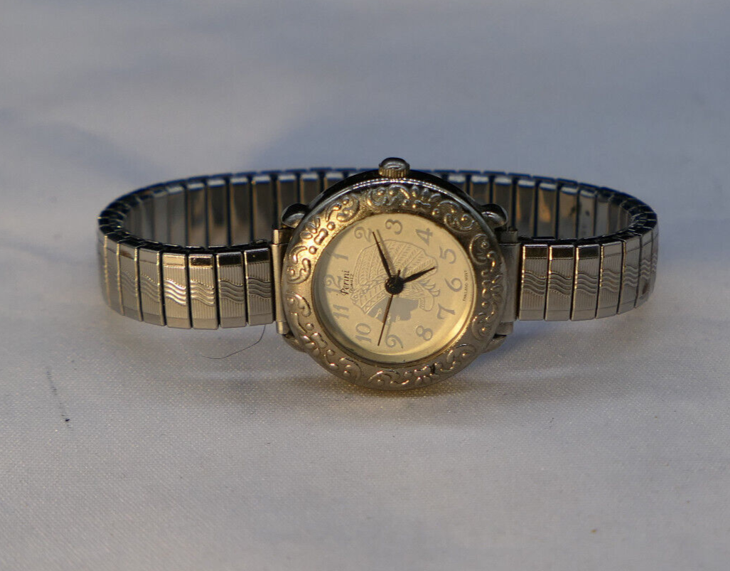 Vintage Perini Quartz Watch Silver Tone – Indian Chief Dial C021 | eBay