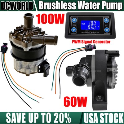 60W 100W DC12V Brushless Electric Circulation Water Pump W/ PWM Signal ...