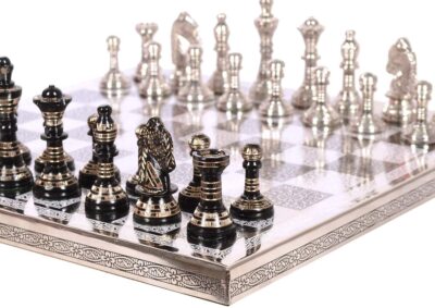 Metal Brass Chess Board Game Set with 100% Brass Pieces 12 inch x 12 ...