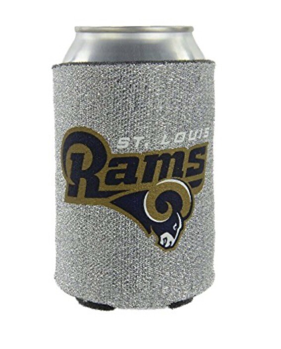 Los Angeles Rams GLITTER Kaddy Can Holder 12oz Collapsible Koozie NFL ...