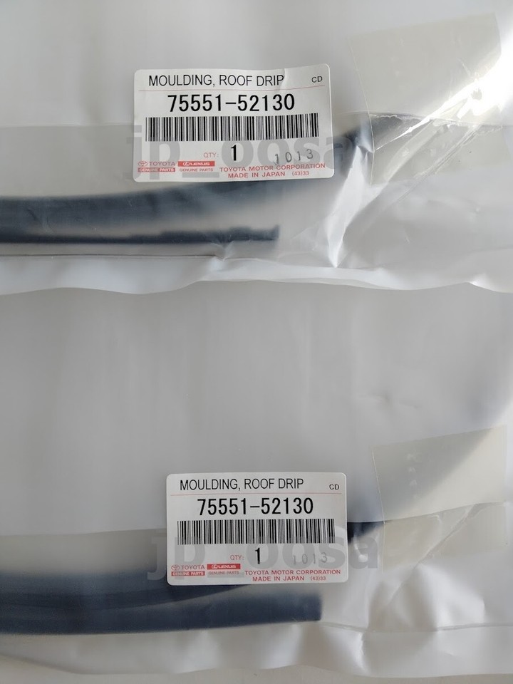 Toyota Genuine 75551-52130 Roof Drip Moulding Set LH RH Yaris Hatchback ...