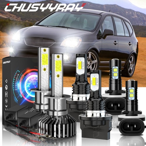 For Kia Rondo 2007-2008 2009 2010 2011 2012 LED Headlight Hi/Lo+Fog ...