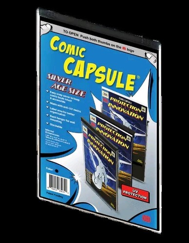 Silver Age Size ComicCapsule - Clear Or Black With Or Without Bag ...