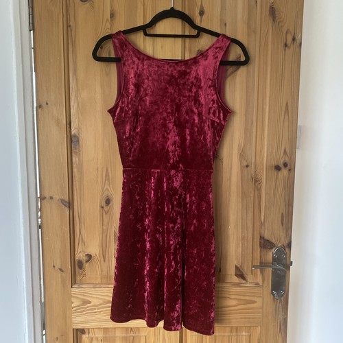 TWO H&M “Divided” Collection Crushed Velvet Look Cocktail Dresses Size ...