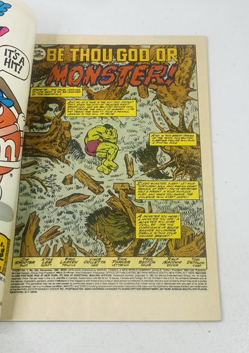 THOR #385 TOE-TO-TOE WITH HULK RON FRENZ COVER STAN LEE STORY MARVEL ...