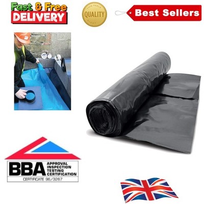 Heavy Duty DPM Polythene Sheet - 1200 Gauge 8M x 4M for Builders & DIY ...