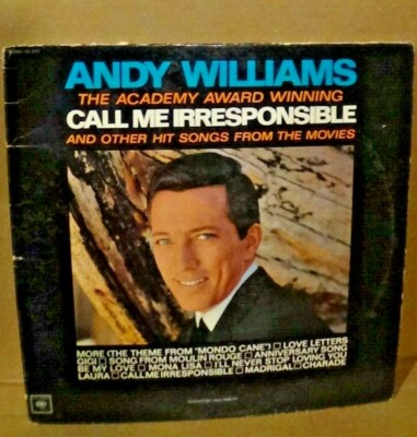 Andy Williams Call Me Irresponsible 12" Vinyl Record Album LP 1964 ...
