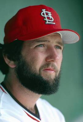 Bruce Sutter Of The St Louis Cardinals Pitching 1980s Old Baseball ...