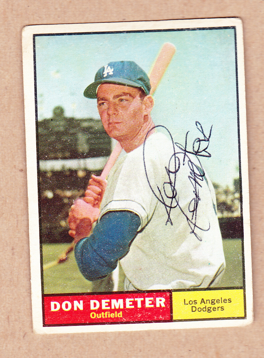 Don Demeter (DEC) signed 1961 Topps card #23-Los Angeles Dodgers | eBay