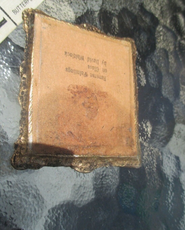 Signed Miniature Artisan Painting Air Balloon Reversed Glass David ...