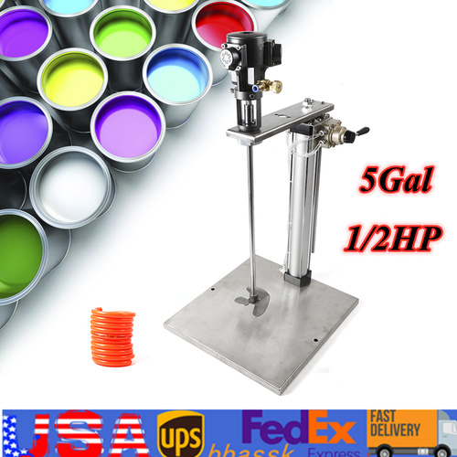 Paint Air Power Mixer With Air Lift 5 Gallon Pail Pneumatic Lift ...