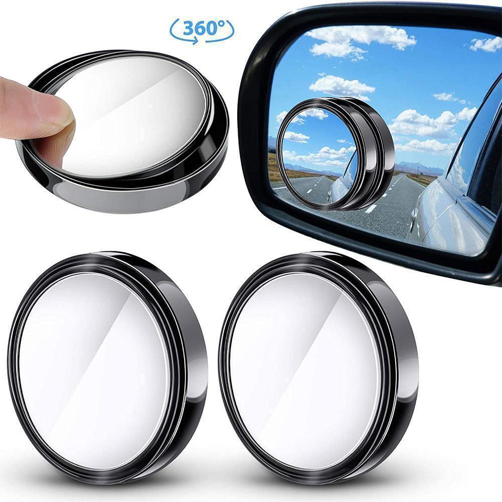 2Pcs Blind Spot Mirrors Round HD Glass Convex 360° Side Rear View ...