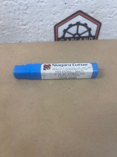 Niagara Cutter 47083 HSS ENDMILL SB470, 4F SE 30° RH BALL TIN | eBay
