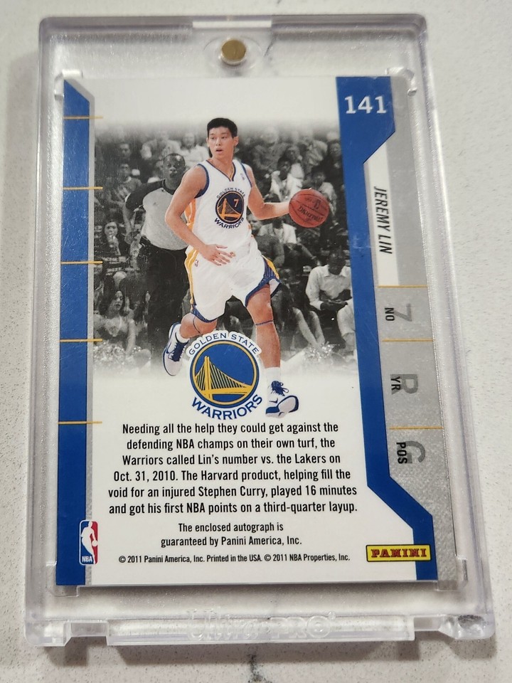 🏀 2010-11 Playoff Contenders JEREMY LIN RC Auto - Rookie Ticket Patches ...