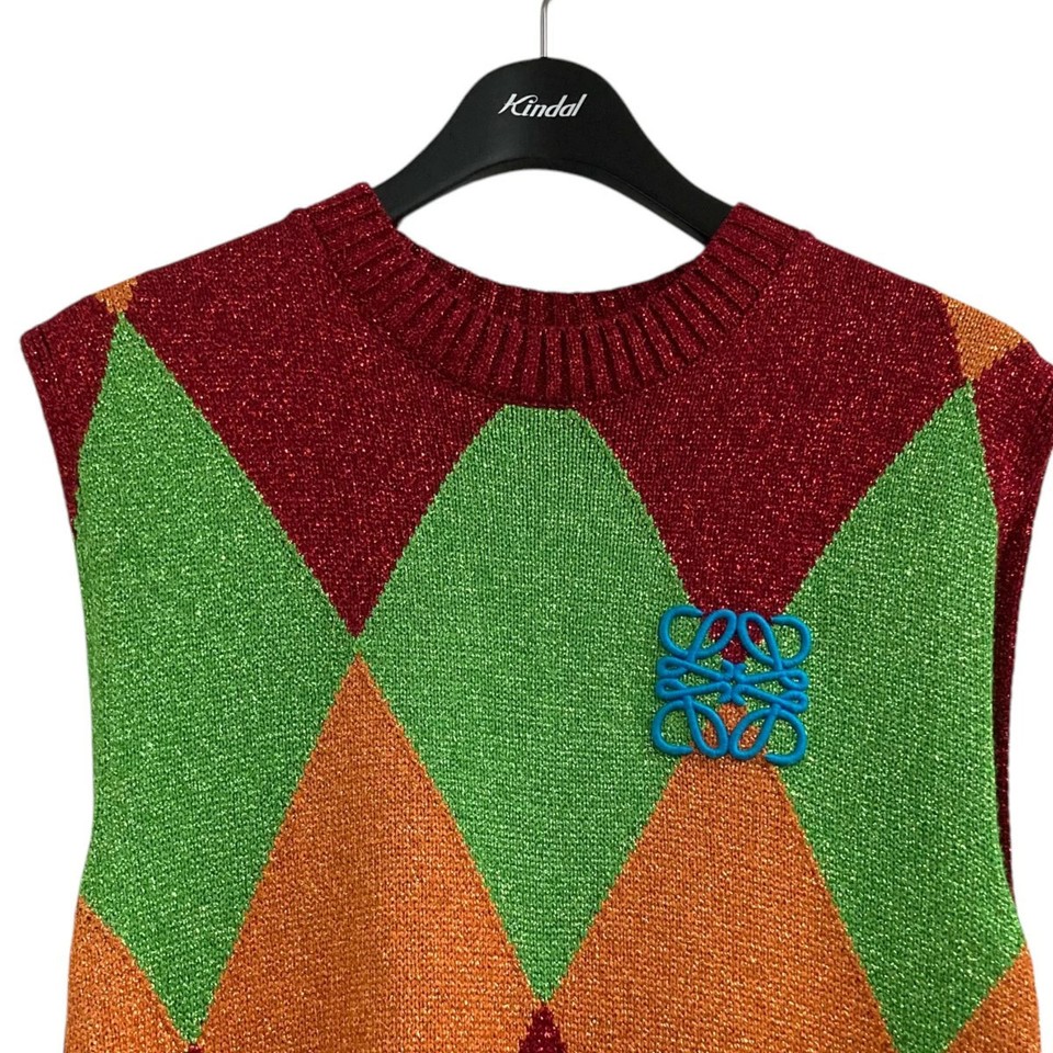 LOEWE knit vest 1724285 Red Green Orange Size: SizeXS | eBay