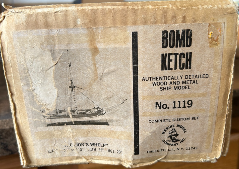 Vintage Marine Model Company Inc. Bomb Ketch “The Lion’s Whelp” Kit No ...