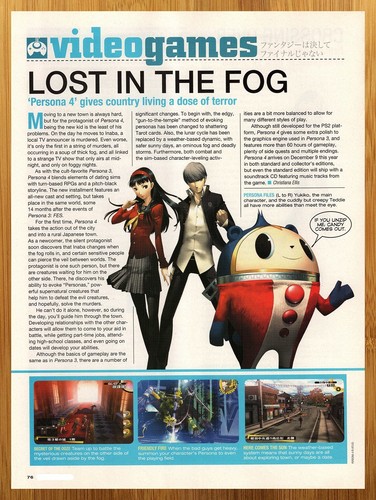 2008 Persona 4 PS2 Playstation 2 Print Ad/Poster Authentic Video Game ...