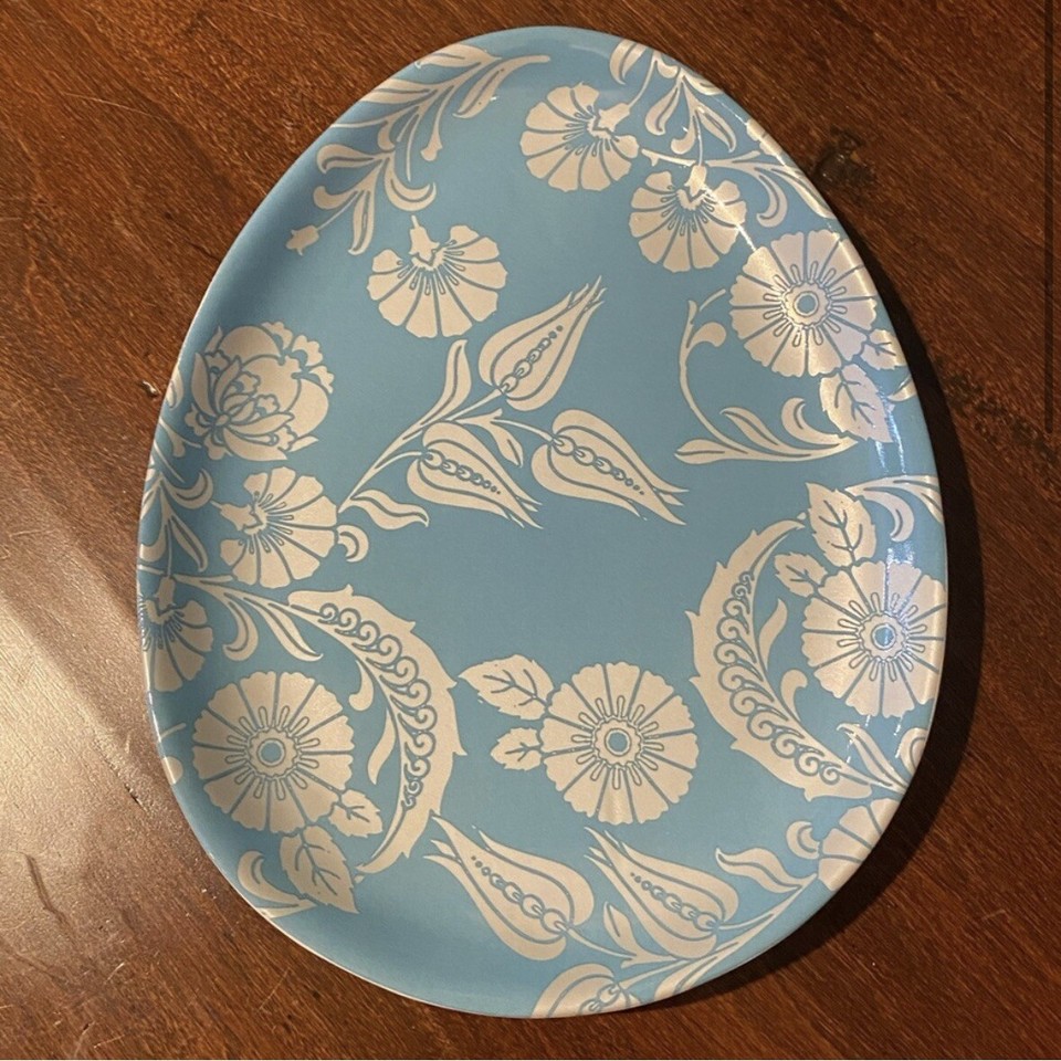 Pottery Barn Easter Egg plates set 4 Pastel Color floral ceramic ...