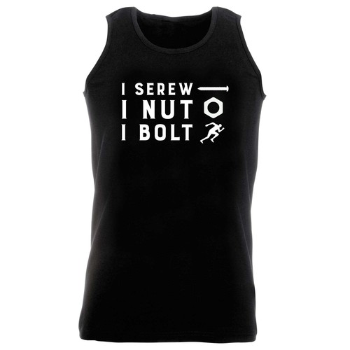 I Screw Nut Bolt Mechanic Running - Funny Muscle Singlet Vest Unisex ...