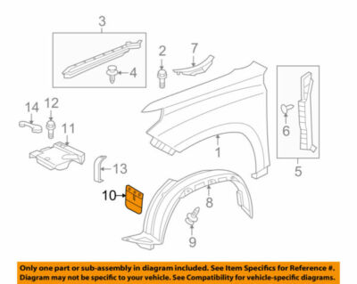 53851-60200 Toyota Pad, front wheel opening extension, no.1 5385160200 ...