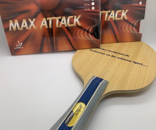 1 x TT-Holz iLchev OFF+ Carbon 2 x TT-Belag donier MAX ATTACK - Schwamm 2,2 mm | eBay.de